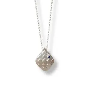 CLAIRE HILL DESIGNS Art Deco Lapis Lazuli Necklace - Silver