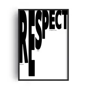 FANCLUB Respect Retro Music Giclée Art Print A2 - Black