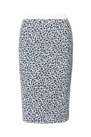 CONQUISTA Floral Pencil Skirt - Blue