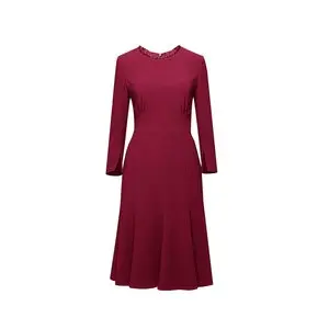 RUMOUR LONDON Christina Fluted Dress - Red
