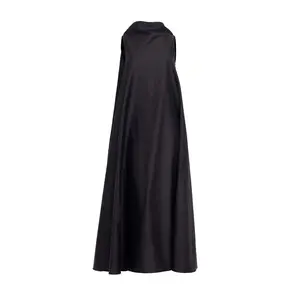 BIANCA POPP Bell Dress Long In Cotton - Black
