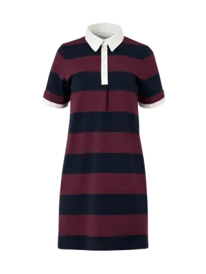 Striped Cotton Collared Dresses