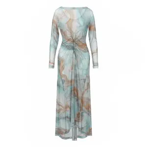 SEROTONE SWIM Mesh Long Dress - Blue