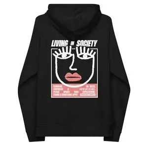 ANCHOR & CREW Organic Cotton Hoodie Six Living In Society Editions - Black