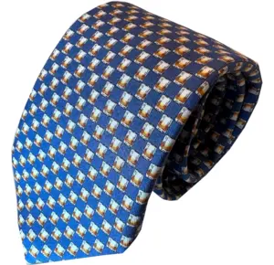 LAZYJACK PRESS Printed Neck Tie - Blue