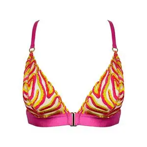 SOMEWHERE NEVER Running Wild Triangle Bralette - Pink