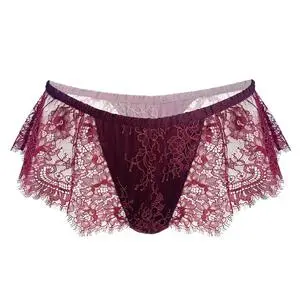 MONIQUE MORIN LINGERIE Moonstruck Lace Shorts - Red