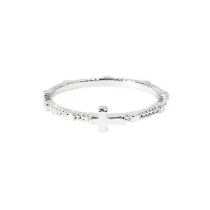 BELINDA JEWELZ Grace Cross Ring - Silver