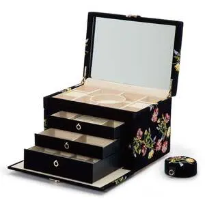 Wolf Zoe Large Jewellery Box - Blue