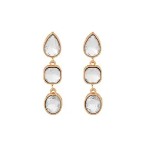 Saachi Crystal Cascade Drop Earrings - Gold