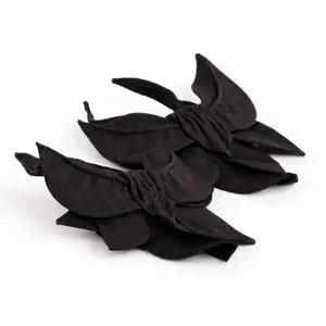 JULIA ALLERT Petal Sculpture Shoe Clips - Black