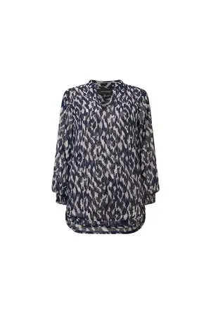 JAMES LAKELAND Abstract Print Blouse - Blue