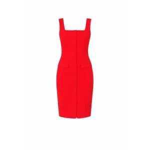 GIRL IN MIND Elara Button Up Sleeveless Mini Dress - Red