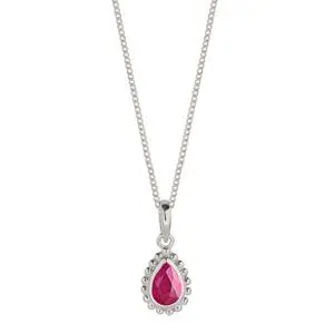 CHARLOTTE'S WEB JEWELLERY Ruby Sterling Silver Necklace - Red/silver