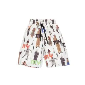 MYSIMPLICATED Bermuda Shorts With Printed Design - White