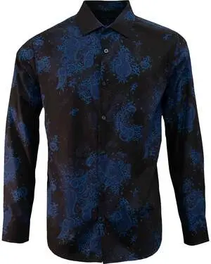 LORDS OF HARLECH Nigel Campania Floral Shirt - Black