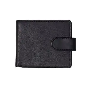VIDA VIDA Luxury Leather Zip Section Coin Wallet - Black