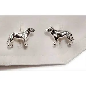 SIMON KEMP JEWELLERS Labrador Cufflinks In Sterling Siver - Silver