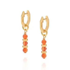 NELLOU JEWELLERY Linear Huggie Earrings - Gold/yellow