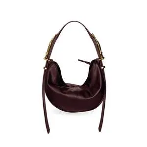 INDIGOLUSH Mini Hobo Bag - Brown/red