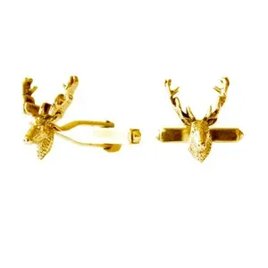 LEE RENEE Stag Cufflinks - Gold