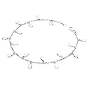 LUCY QUARTERMAINE Sterling Teardrop Anklet - Silver
