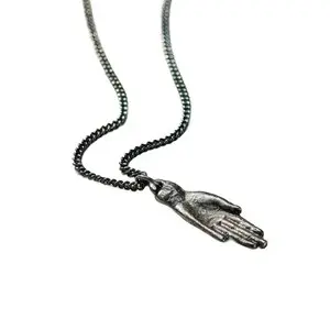 POSH TOTTY DESIGNS Oxidised Hand Necklace - Black/silver