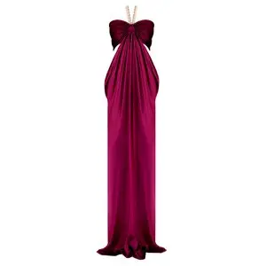 NUR KARAATA Sienna Strapless Maxi Dress