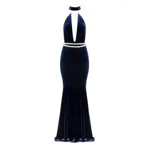 Nur Karaata V Neck Evening Dresses