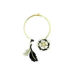 GISSA BICALHO Acrylic Camelia Choker - Black