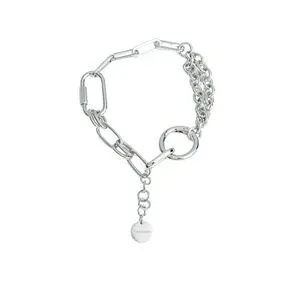 THEANIMALS Multi Chain Rhodium Necklace - Silver