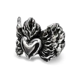 PERRY GARGANO Devotion Sacred Heart Sterling Ring - Silver