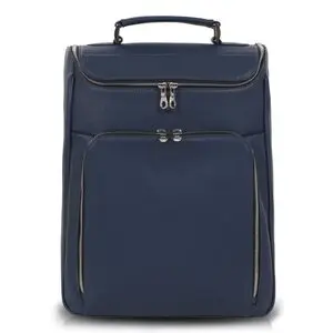 LUIS STEVEN Laptop Backpack Medium Pebble Leather - Blue