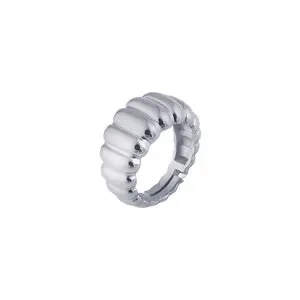 SPERO LONDON Chunky Sterling Croissant Ring - Silver
