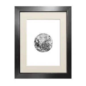 EMILY CARTER Lunar' Fine Art Print A5 - Black