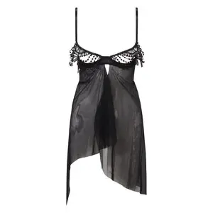 BELLE ET BON BON Bisoux Bra Babydoll Add Matching Knickers To Make A Beautiful - Black