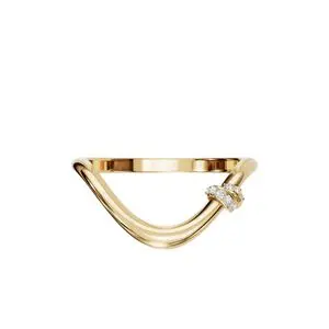 AYA FINE JEWELRY 14k Gold Lab Diamond Knot Ring - Yellow