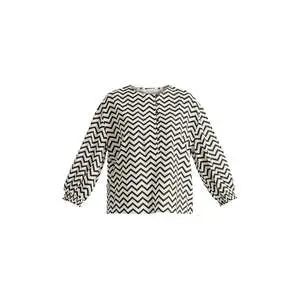 PAISIE Buttoned Top In Zigzag Pattern