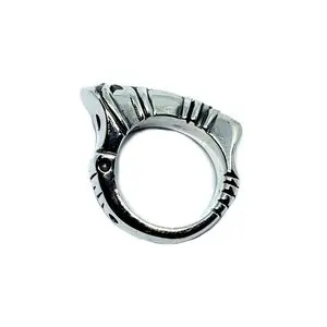 TG-JEWELLERY BY TAMARA GERVASIO Eyebrow Statement Ring - Silver/black