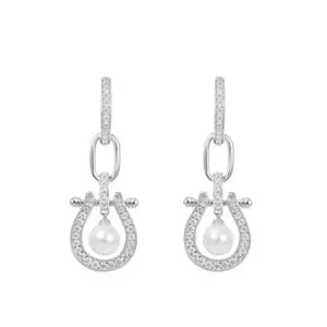 Arte Madrid Seaside Treasures Herradura Pearl Two-way Drop Earrings - Silver
