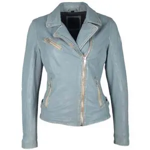 Mauritius Moto Leather Jacket Sofia - Blue