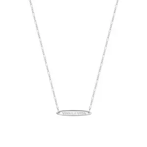 VANCHI Viva La Vida Bar Chain Necklace - Silver