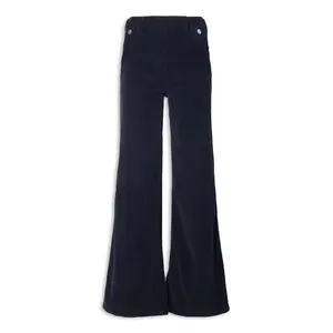 NOEND Dina High-waisted Wide Leg Corduroy Trousers - Black