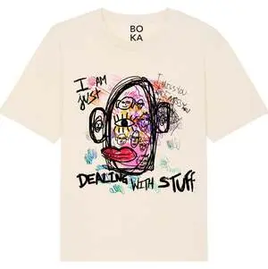 BOUTIQUE KAOTIQUE Organic Cotton Graphic T-shirt - White