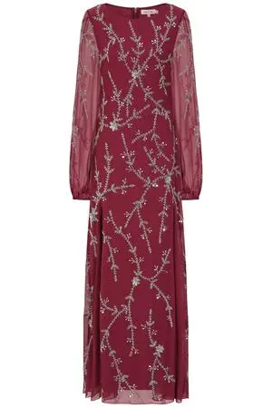 FROCK AND FRILL Embellished Maxi Dress - Red