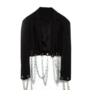 PALOMA LIRA Chain Detail Blazer - Black