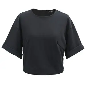 SMART AND JOY Minimalist Crop Cotton T-shirt