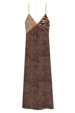 CAMILA CTG Printed Maxi Dress - Brown