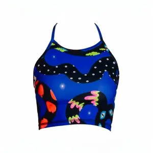 PITAYA YOGA Dragon Dreams Bamboo Print Crop Top