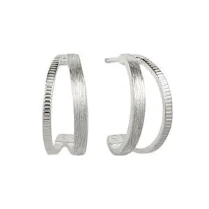 CHARLOTTE'S WEB JEWELLERY Nature Gratitude Hoop Earrings - Silver